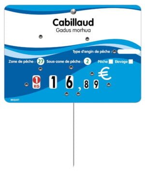 Panneau équivalence poissonnerie Français / Latin « Scientific » - Bequet