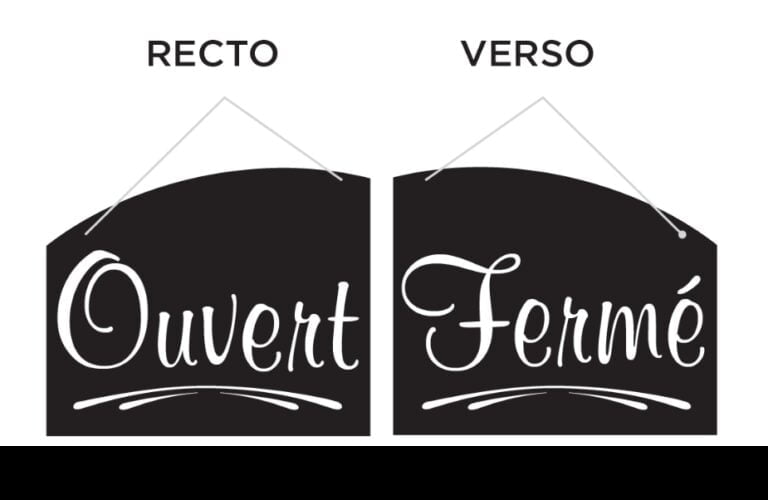 Pancarte recto verso « Ouvert / Fermé » - BEQUET MANUFACTURE