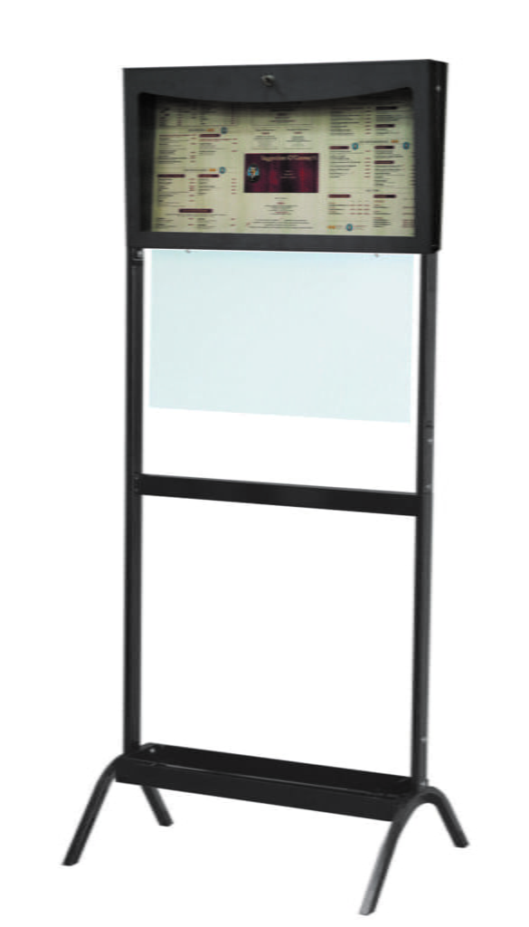 Porte-menu lumineux 2 ou 3 pages Métallix gris fumé - BEQUET MANUFACTURE